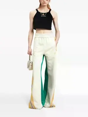Palm Angels Logo-print Cropped Tank Top - Black