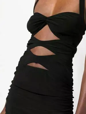 Norma Kamali Cut-out Halterneck Mini Dress