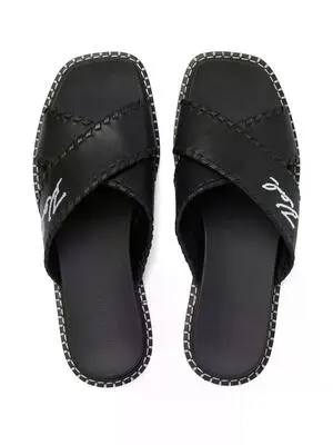 Karl Lagerfeld Lleo Whipstitch Sandals