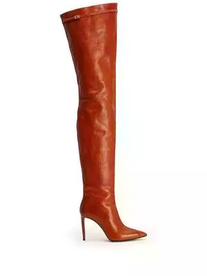 AMI Paris Over-the-knee Leather Stiletto Boots