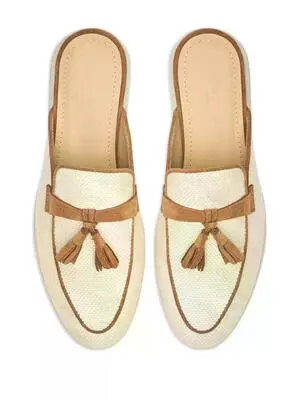SCAROSSO Lucrezia Raffia Tassel Mules