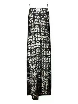 M.S.M. Crochet Midi Dress - Black