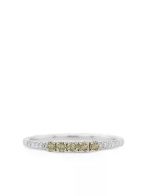 HYT JEWELRY 18kt White Gold Diamond Band Ring - Silver
