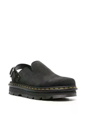 Dr. Martens Zebzag Suede Mules - Black