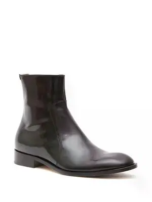 MAISON MARGIELA Brushed Leather Ankle Boots