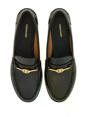 FERRAGAMO Gold-tone Loafers