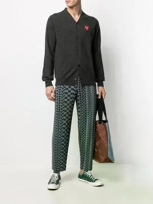 Play Comme Des Garcon Logo Button-down Cardigan