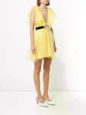 MACGRAW Sandpiper Ruffled Dress - Yellow