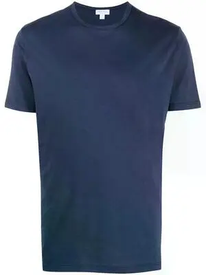 Sunspel Crew Neck Cotton T-shirt - Blue