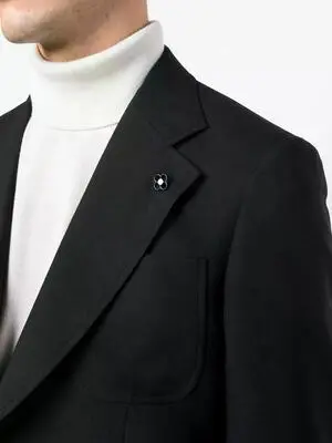 LARDINI Single-breasted Wool Suit - Black