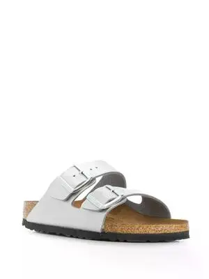 BIRKENSTOCK Arizona 30mm Metallic Sandals - Silver