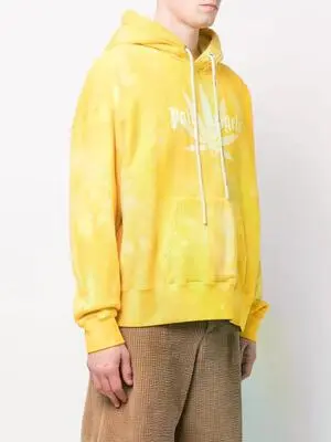 Palm Angels Leaf Tie-dye Logo-print Hoodie