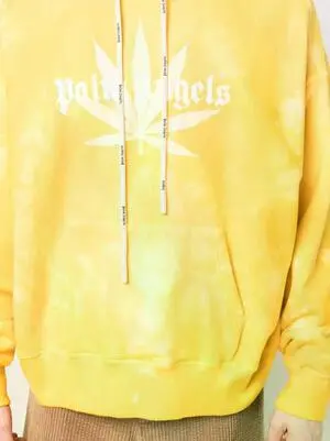 Palm Angels Leaf Tie-dye Logo-print Hoodie