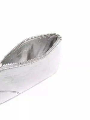 Comme Des Garçons Extra-small Metallic Coin Pouch - Silver
