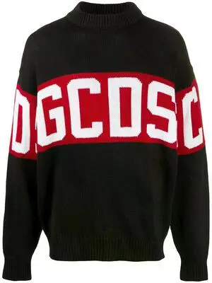 Gcds Logo Intarsia Jumper - Black