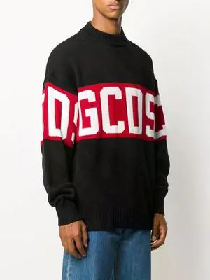 Gcds Logo Intarsia Jumper - Black