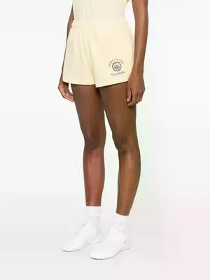 SPORTY & RICH Logo-print Shorts - Yellow