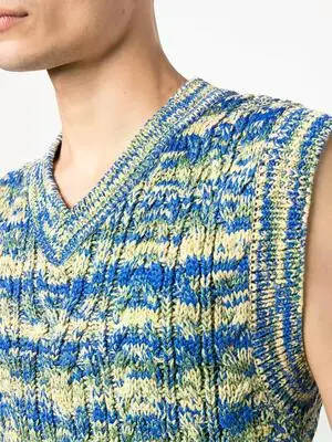Andersson Bell Abstract-knit V-neck Vest