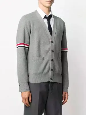 Thom Browne Milano Stitch Stripe Armband Cardigan