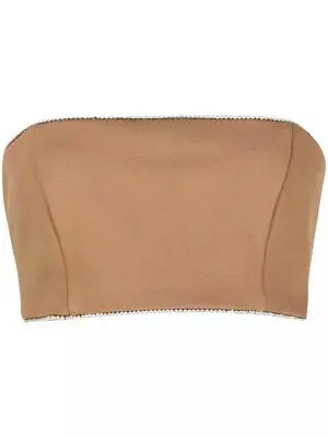Staud Cropped Bralette Top - Brown