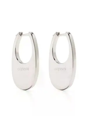 Coperni Medium Swipe Logo Earrings - Silver
