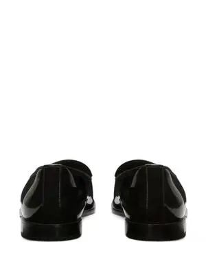 Dolce & Gabbana Logo-tag Patent Leather Slippers