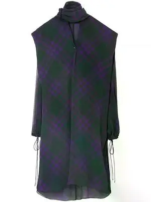 Burberry Check-pattern Silk Blouse
