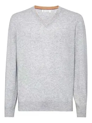 Brunello Cucinelli V-neck Long-sleeved Jumper