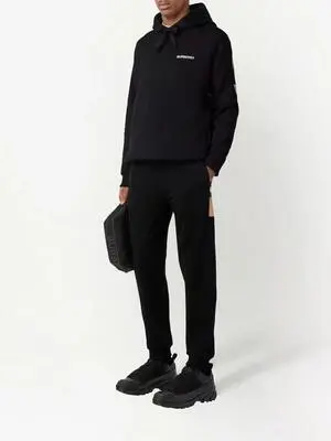 Burberry Check-panelled Track Pants - Black