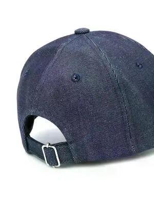 A.p.c. Embroidered Logo Denim Cap
