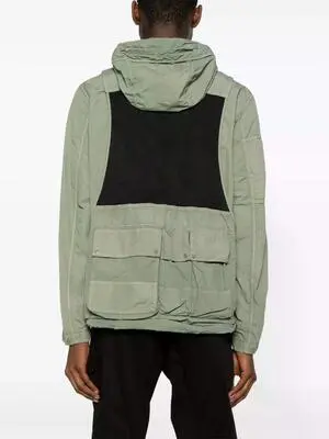 C.P. COMPANY Flatt Cargo-pockets Hooded Jacket - Green