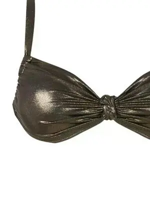 AMIR SLAMA Gathered-detail Self-tie Bikini