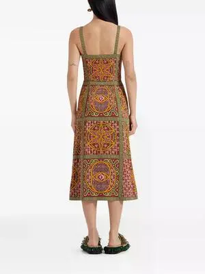 La DoubleJ Martini Midi Dress - Orange