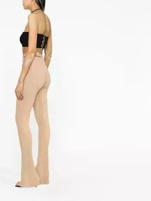 ANDREĀDAMO Lace-up Halterneck Crop Top