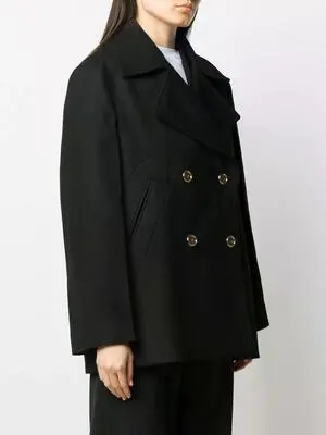 PATOU Logo-embroidered Wool Pea Coat