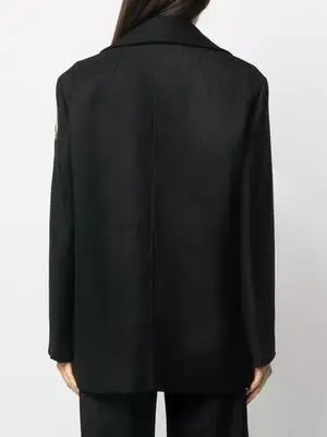 PATOU Logo-embroidered Wool Pea Coat