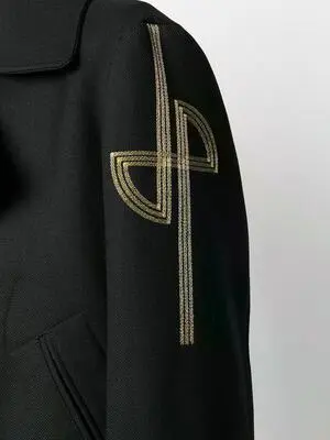 PATOU Logo-embroidered Wool Pea Coat