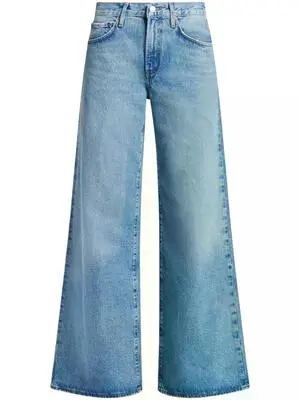 AGOLDE Mid-rise Wide-leg Jeans - Blue