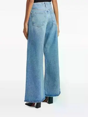 AGOLDE Mid-rise Wide-leg Jeans - Blue