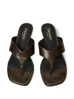 TWINSET Thong-style Kitten Heel Sandals