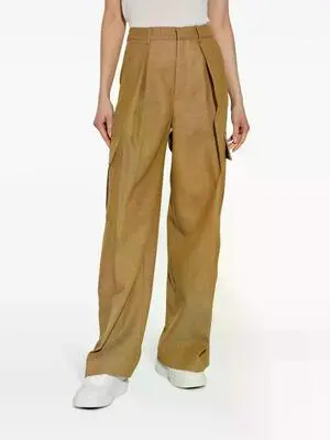 Burberry Pleat-detail Wool Cargo Trousers