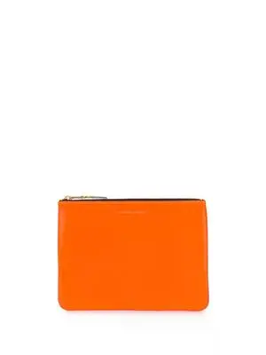 Comme Des Garçons Colour-block Zipped Wallet - Orange