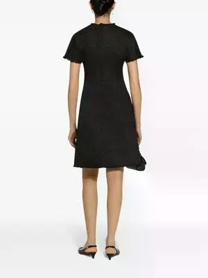 Dolce & Gabbana Appliqué Logo Bouclé Mini Dress