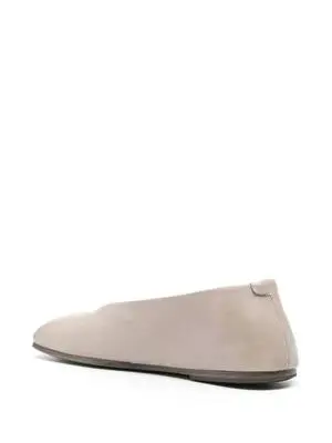 Marsèll Spatolona Ballet Flats Taupe Calf Leather - Grey