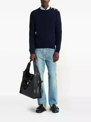 Balmain Knitted Jumper - Blue
