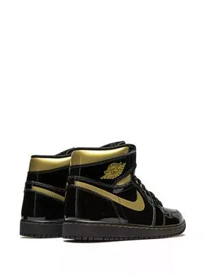 JORDAN Air 1 Retro High Og Metallic Gold Sneakers - Black