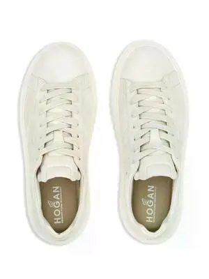 Hogan H-stripes Suede Sneakers - Neutrals