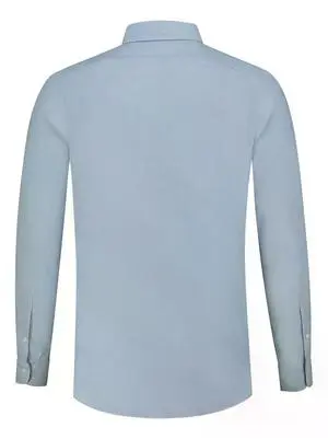 FINAMORE 1925 Long-sleeved Cotton-blend Shirt - Blue