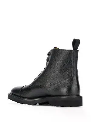 SCAROSSO Jackie Grain Ankle Boots