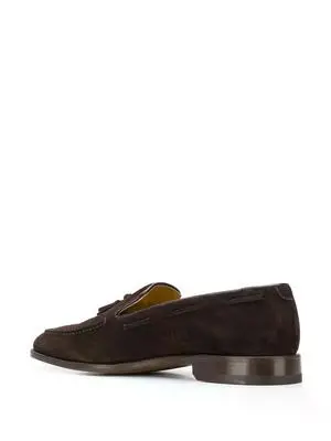 SCAROSSO Suede Tassel Loafers - Brown